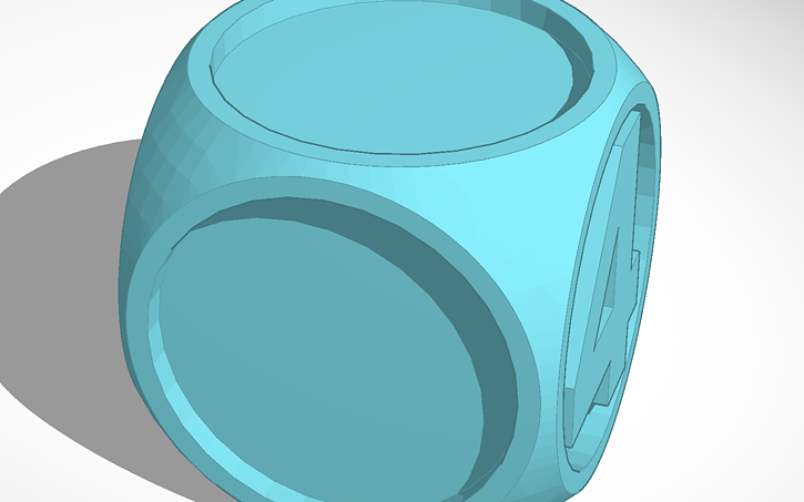 3D design Lesson: Die on the workplane result | Tinkercad