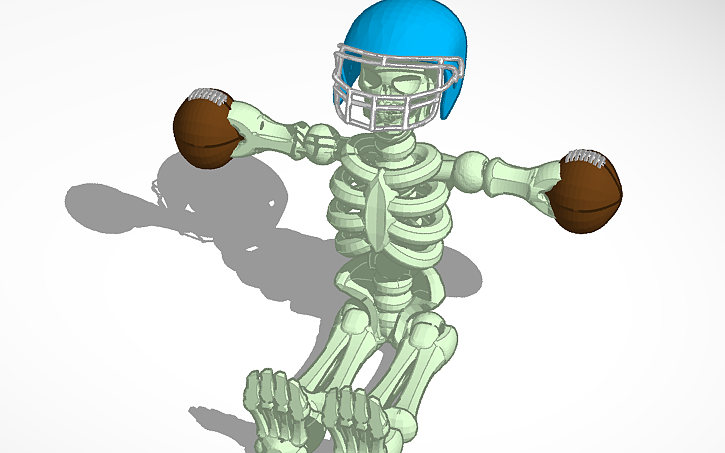 3D design Tom Brady skeletal system #TinkerTogether | Tinkercad