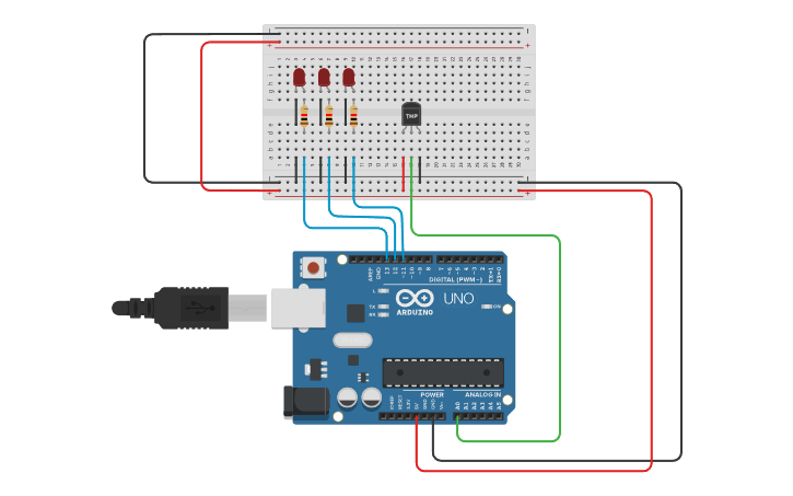 Circuit design Program 4: Temperature Sensor - Tinkercad Circuit design Program 4: Temperature Sensor - Tinkercad