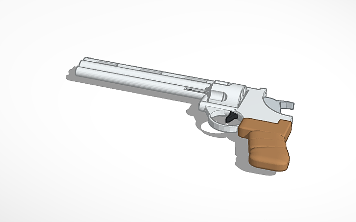 3D design Revolver - Colt Phython - Tinkercad