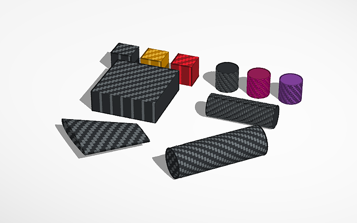 3D design Gradient Carbon Fiber Pattern - Tinkercad
