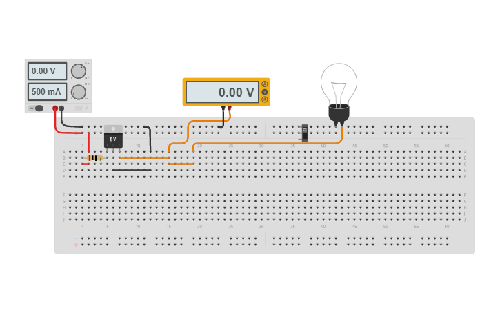 Circuit design Voltage Regulator - Tinkercad Circuit design Voltage Regulator - Tinkercad