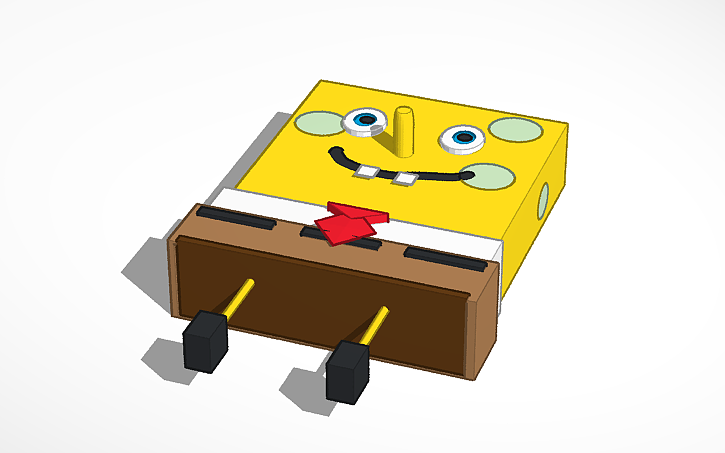 3D design sponge bob - Tinkercad