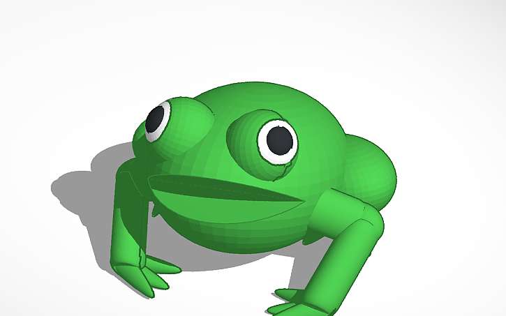 3D design cursed frog - Tinkercad