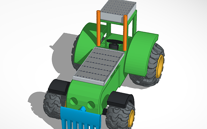 3D design Solar Powered Plower Tractor | Tinkercad