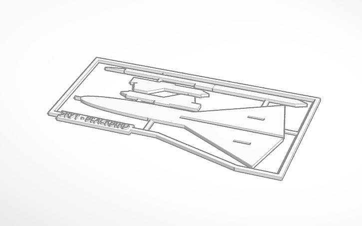 3D design SR71 Blackbird - kit card - Tinkercad