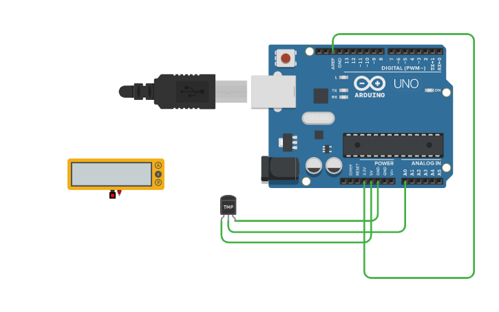 Circuit Design Temp Sensor Using Tmp36 Tinkercad