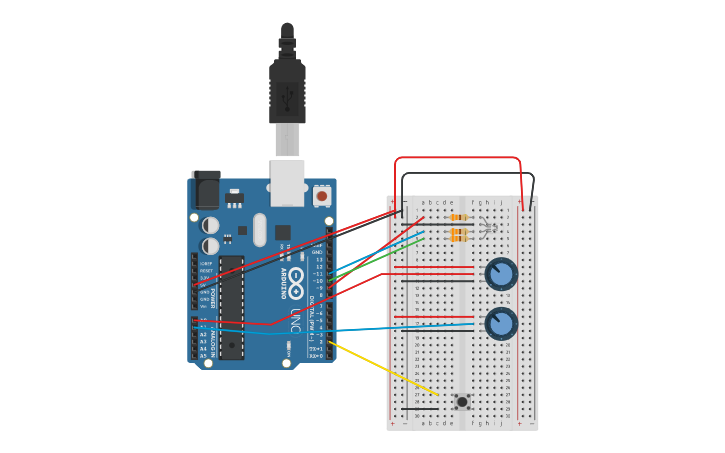 Circuit design RGB Joystick | Tinkercad