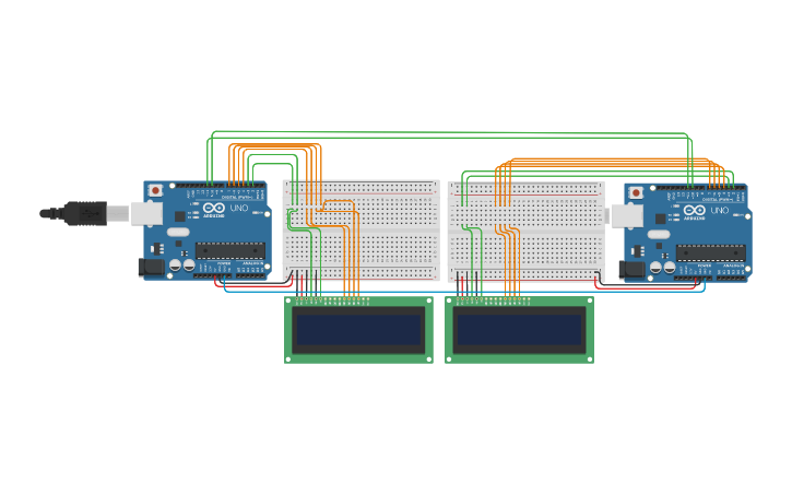Circuit Design Comunicación Serial Tinkercad