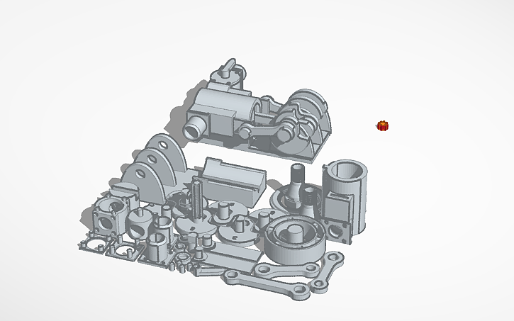 3D design Working Pneumatic / Hydro Piston Engine - Tinkercad