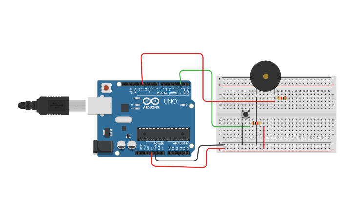 Circuit design Arduino buzzer - Tinkercad