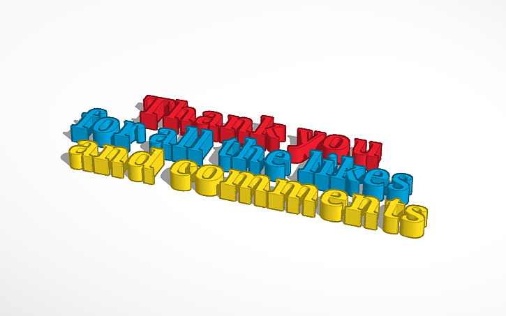 3D design thank you | Tinkercad