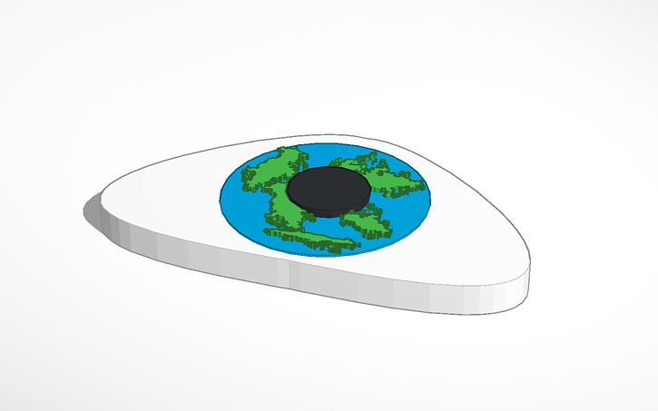 3D design Earth in an eye - Tinkercad