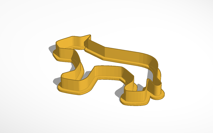 3D design Cat Cookie Cutter | Tinkercad