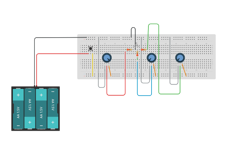 Circuit design RGB LED | Tinkercad