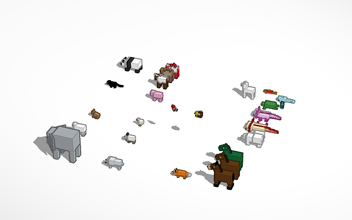 3D design Minecraft pets - Tinkercad