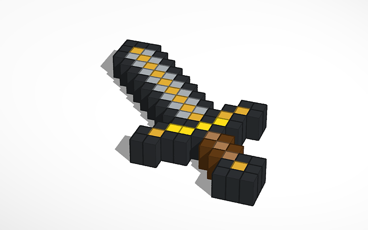 3D design Minecraft Ideas 1 : Knight Sword | Tinkercad