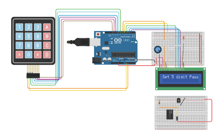 Circuit design PASSWORD MANAGEMENT - Tinkercad