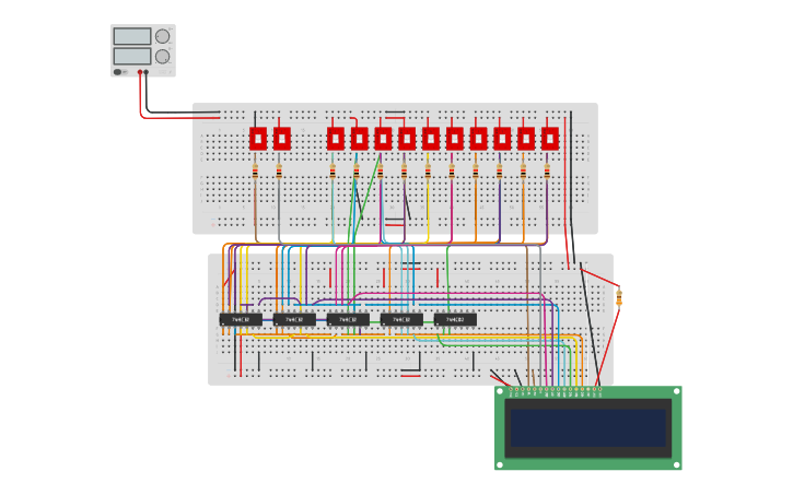 Circuit design Display LCD | Tinkercad