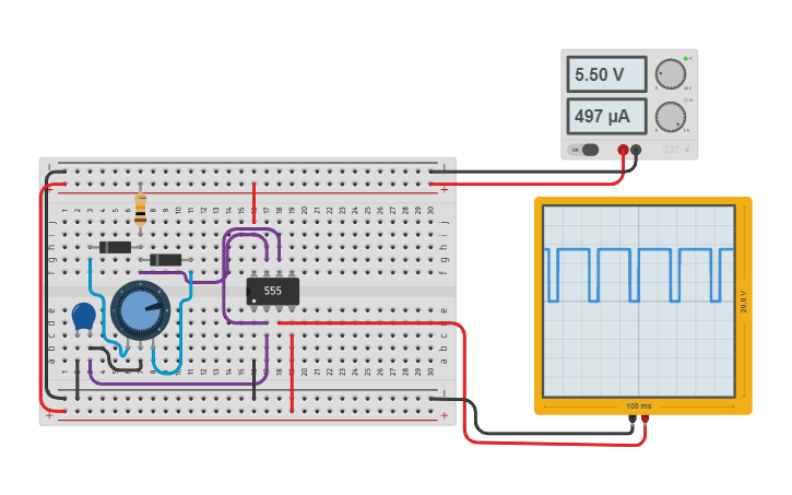 Circuit design PWM 555 | Tinkercad