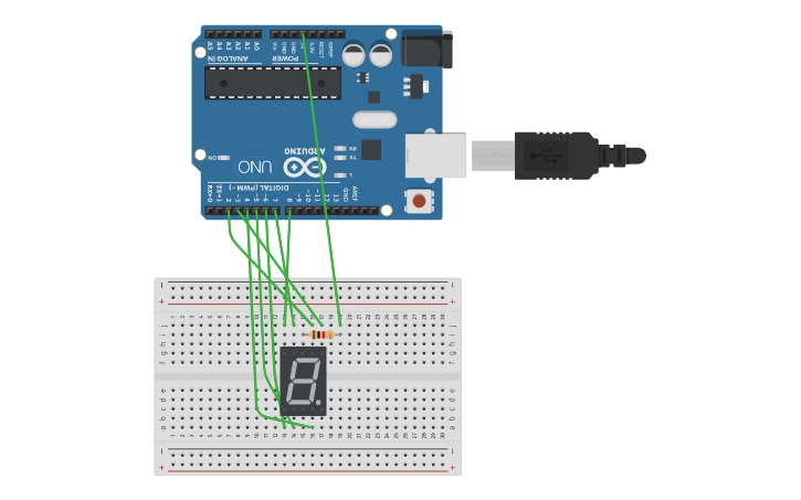 Circuit design 17a_Led 7_segment_display - Tinkercad