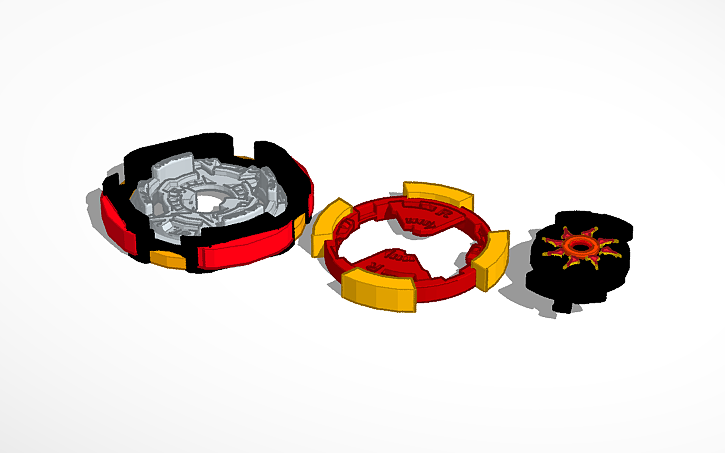 3D design Beyblade Burst Sparking Blaze Eclipse Layer+Chassis R - Tinkercad