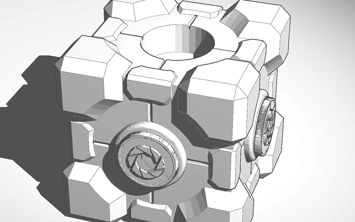 3D design Aperture Science Weighted Storage Cube Lamp - Tinkercad