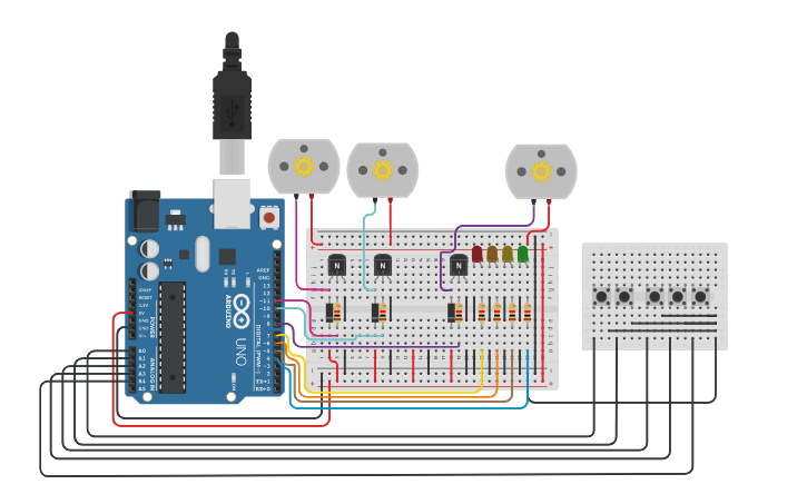 Circuit design Vending machine - Tinkercad