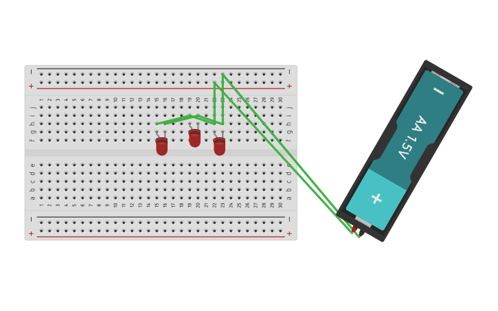 Circuit design Circuito led | Tinkercad