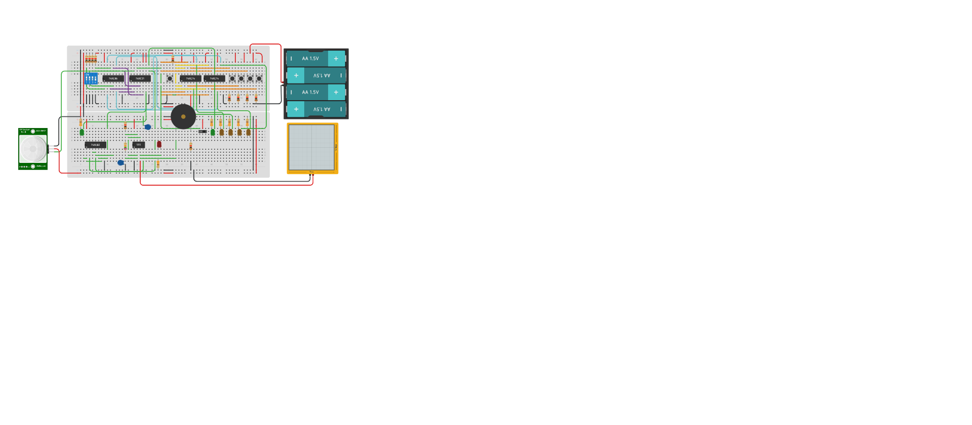 Circuit design S10196058E_Lab9_Home Security Alarm System | Tinkercad
