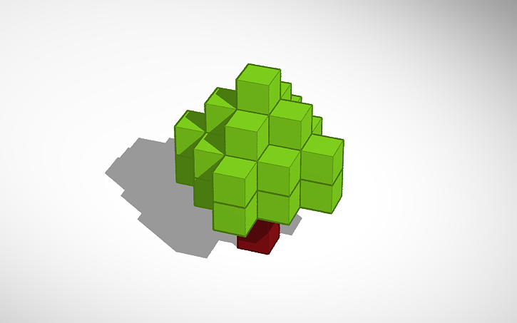 3D design Blocky Tree | Tinkercad