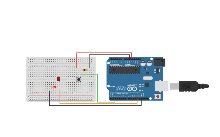 Circuit design ESQ - BLOCK CODE Hello World Activity - Tinkercad