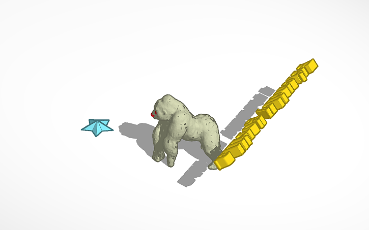 3D design Friendly gorilla - Tinkercad