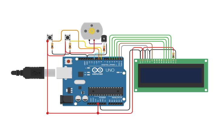 Circuit Design Motor Speed Control Tinkercad