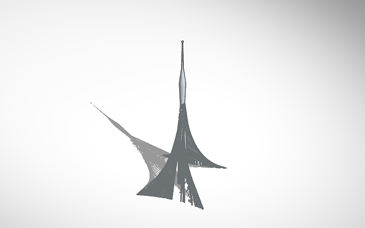 3D design Dubai Creek Tower - Tinkercad