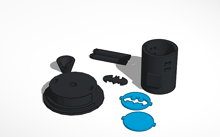 3D design Bat Signal full print - Tinkercad