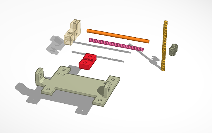 3D design single rail dvd stepper holder mount - Tinkercad