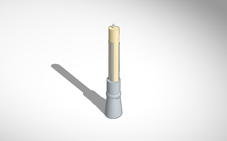3D design Candle in candle holder - Tinkercad