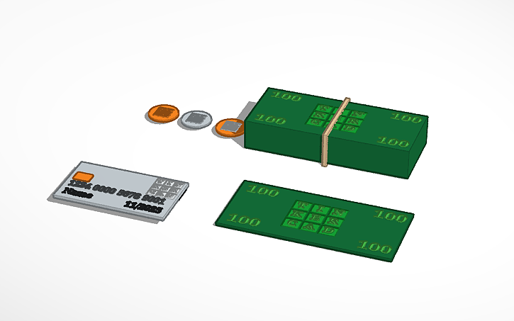 3D design Tinkercad MONEY - Tinkercad