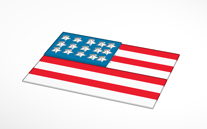 3D design American Flag | Tinkercad