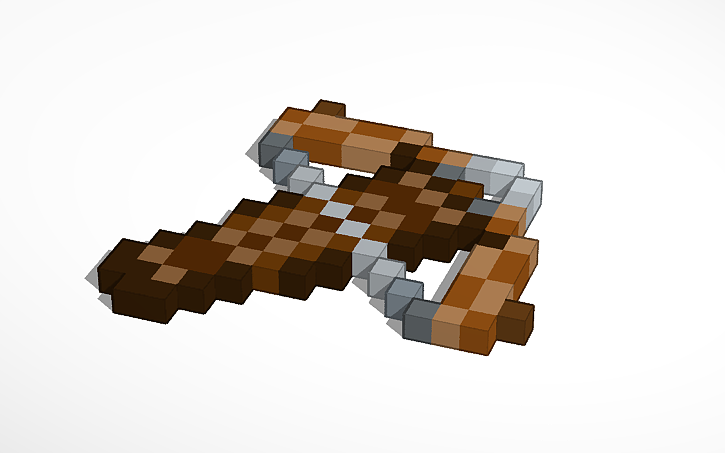 3D design Minecraft Crossbow - Tinkercad