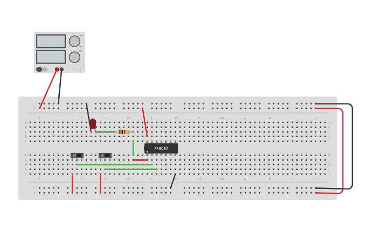 Circuit Design Nor Gate Tinkercad