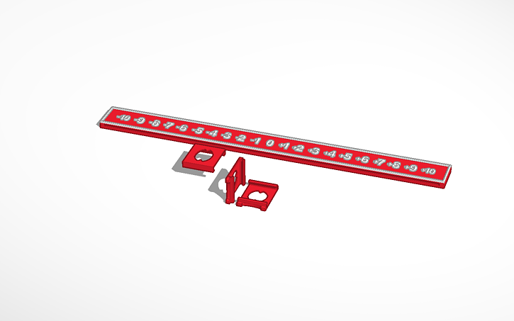 3D design number line - Tinkercad