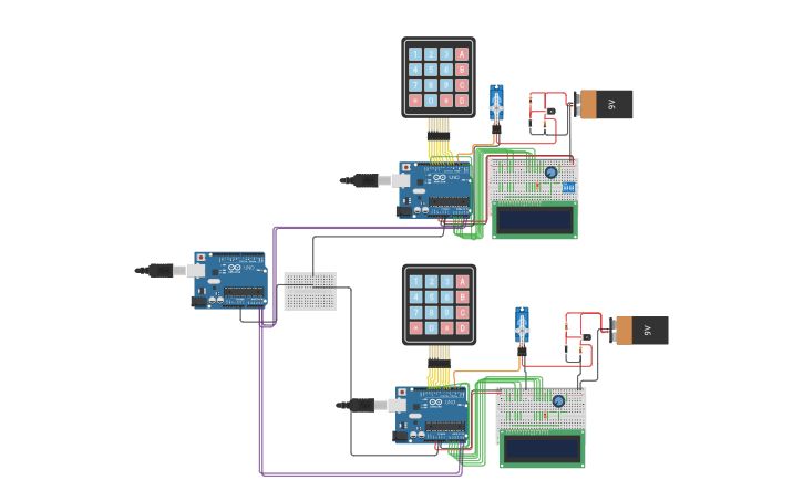 Circuit design Controle de Acesso - Tinkercad
