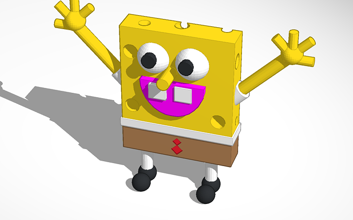 3D design SpongeBob SquarePants - Tinkercad