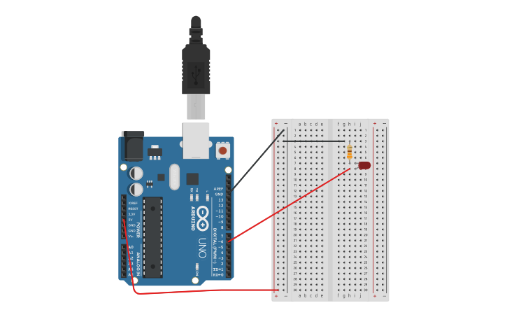 Circuit design Led Intermitent - Tinkercad