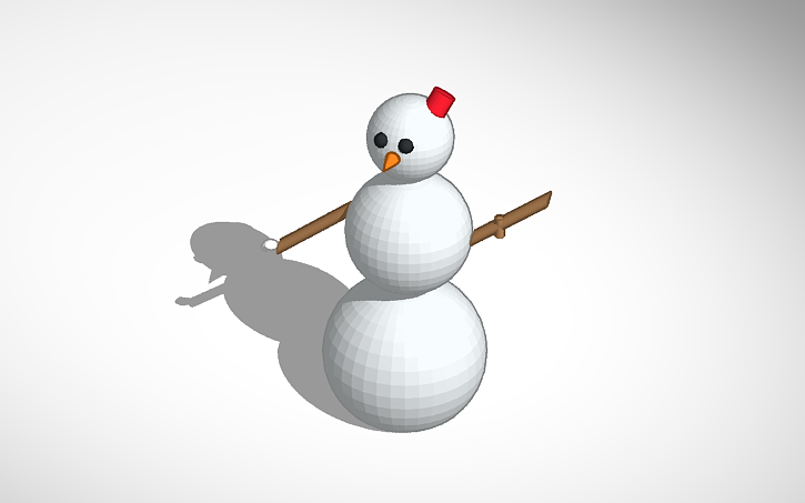 3d Design Snowman Challenge Tinkercad