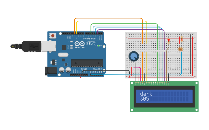 Circuit Design Lcd Potentiometer Tinkercad