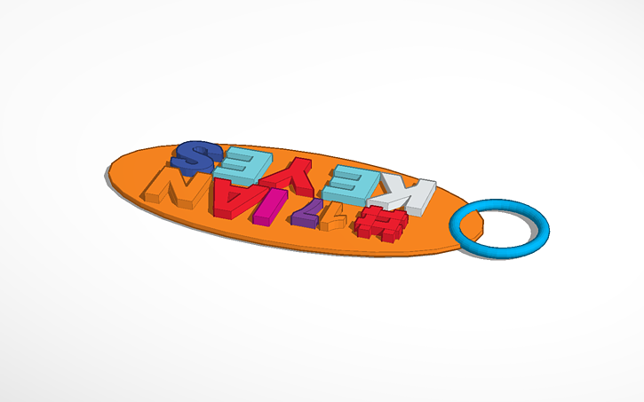 3D design football keychain - Tinkercad