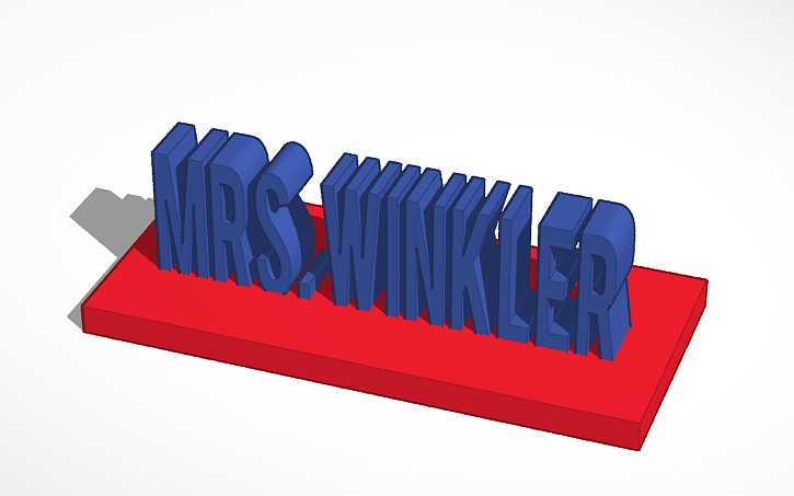3D design My Name | Tinkercad